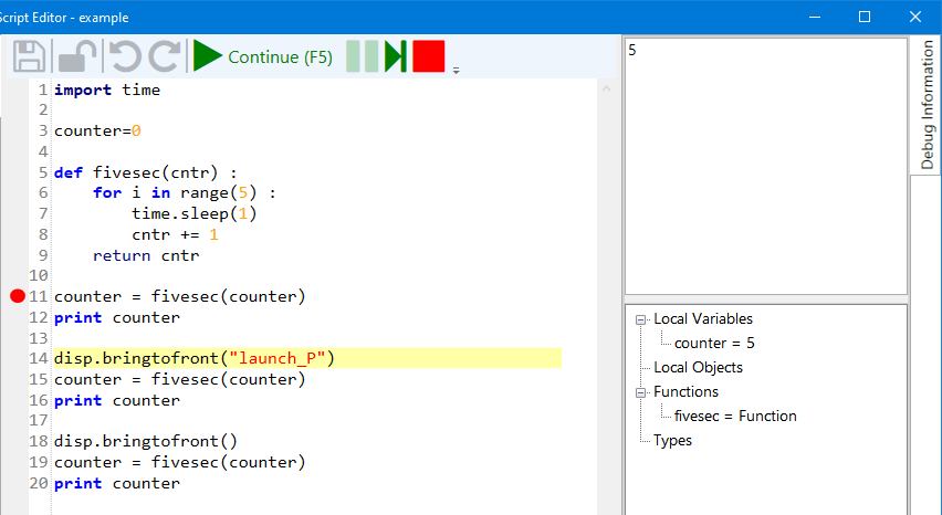 Debugging a Python script