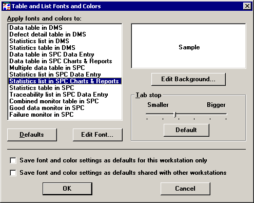 Changing Fonts and Colors on Tables and Lists